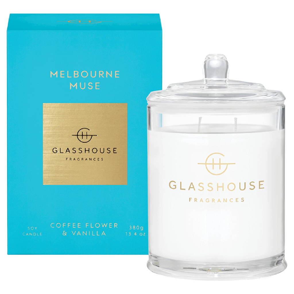 Glasshouse Fragrances MELBOURNE MUSE 380g Soy Candle NZ | Adore Beauty