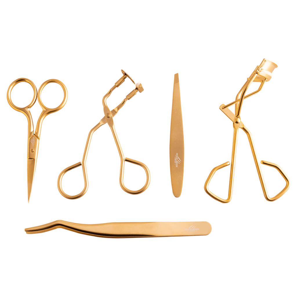 MODELROCK Gold Luxe Essentials 5 Piece Tool Set NZ | Adore Beauty