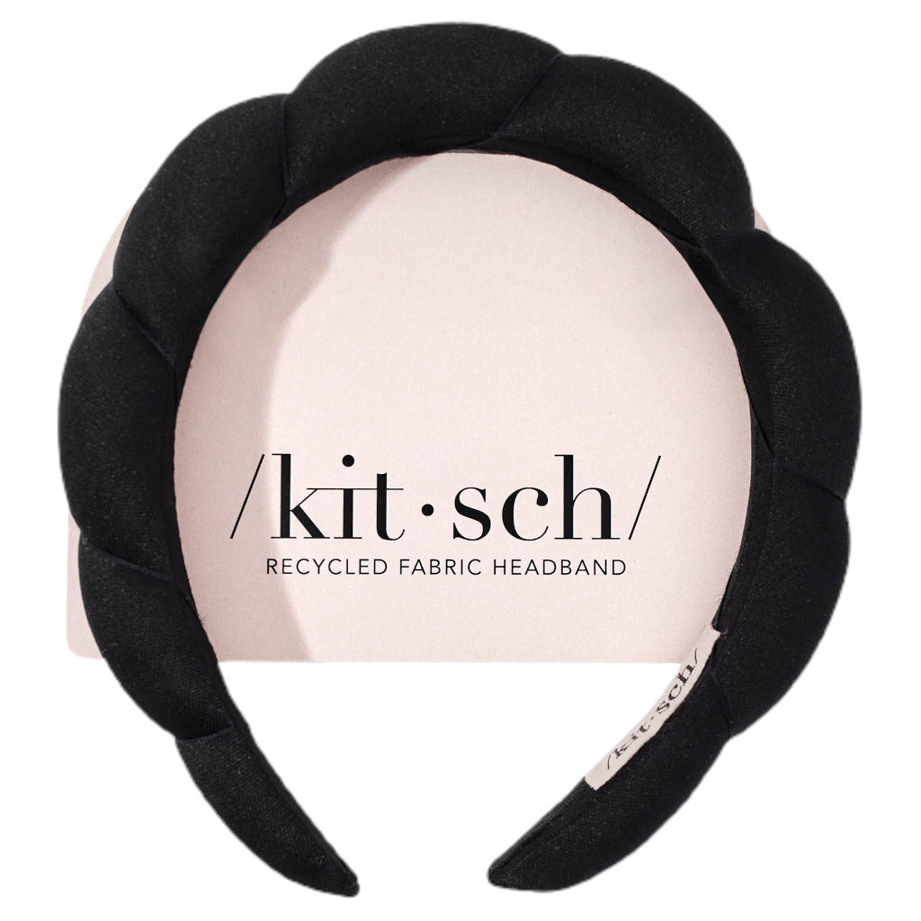 Kitsch Recycled Fabric Puffy Headband 1pc- Black NZ | Adore Beauty