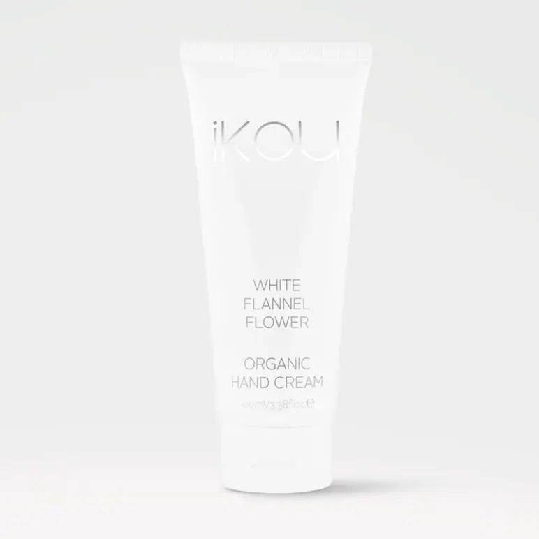 iKOU White Flannel Flower Organic Hand Cream 100ml NZ | Adore Beauty