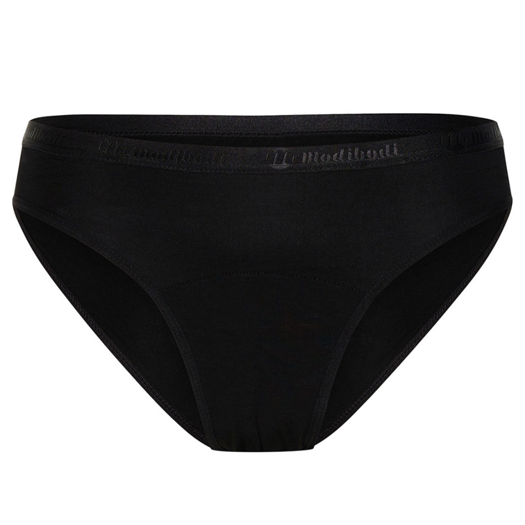 Modibodi Classic Bikini Light-Moderate Black NZ | Adore Beauty