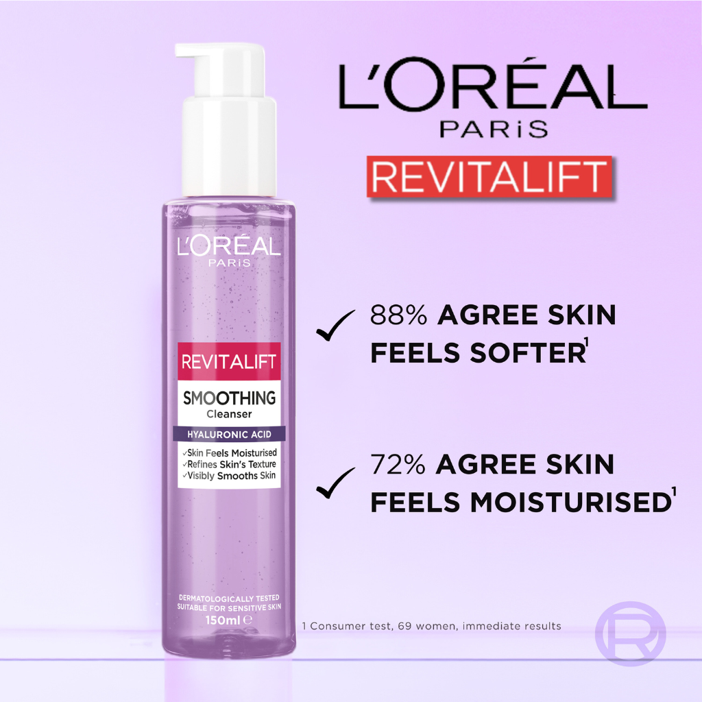 L'Oreal Paris Revitalift Filler Hyaluronic Acid Replumping Gel Cleanser 150ml NZ | Adore Beauty