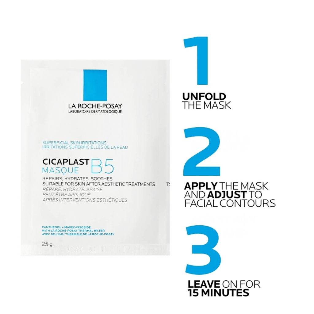 La Roche-Posay Cicaplast Mask B5 Sheet Masks 5 Pack 5x25g NZ | Adore Beauty