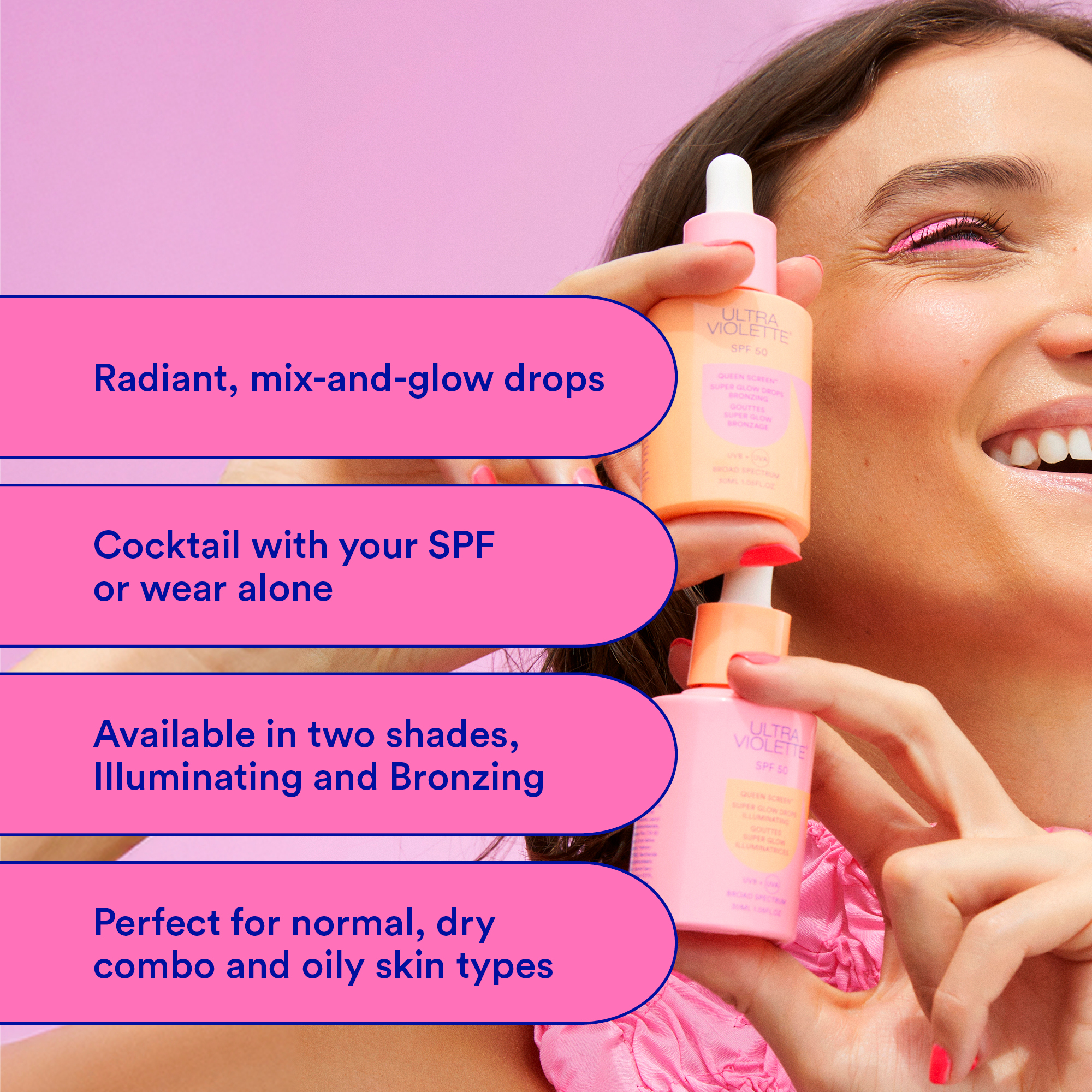 Ultra Violette Queen Screen Super Glow Drops Bronzing™ NZ | Adore Beauty