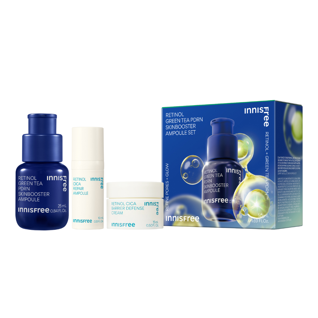 INNISFREE Retinol Green Tea PDRN Skin Booster Ampoule Set NZ | Adore Beauty