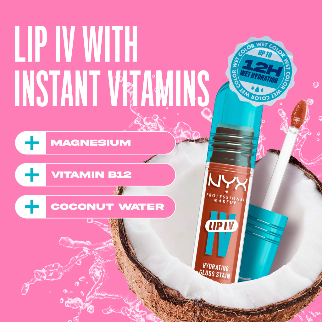 NYX Professional Makeup LIP IV Hydrating Gloss Stain NZ | Adore Beauty
