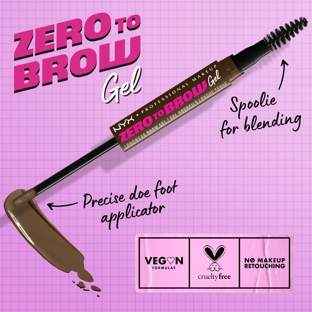 NYX Professional Makeup ZERO to BROW Gel NZ | Adore Beauty