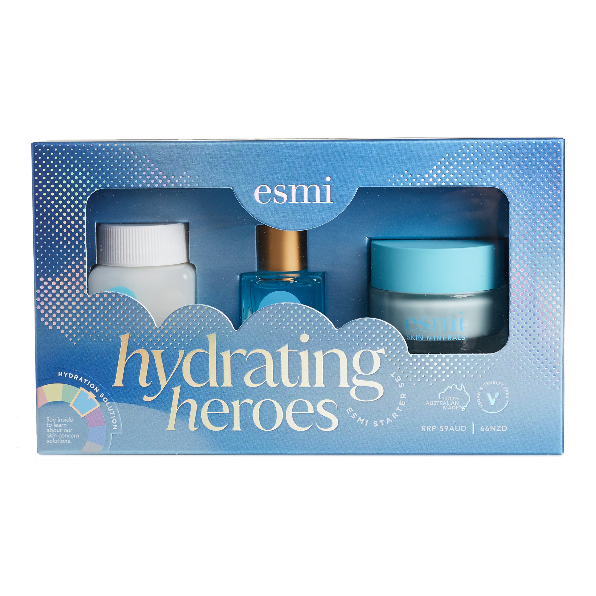 Esmi Skin Minerals Hydrating Heroes Starter Set NZ | Adore Beauty