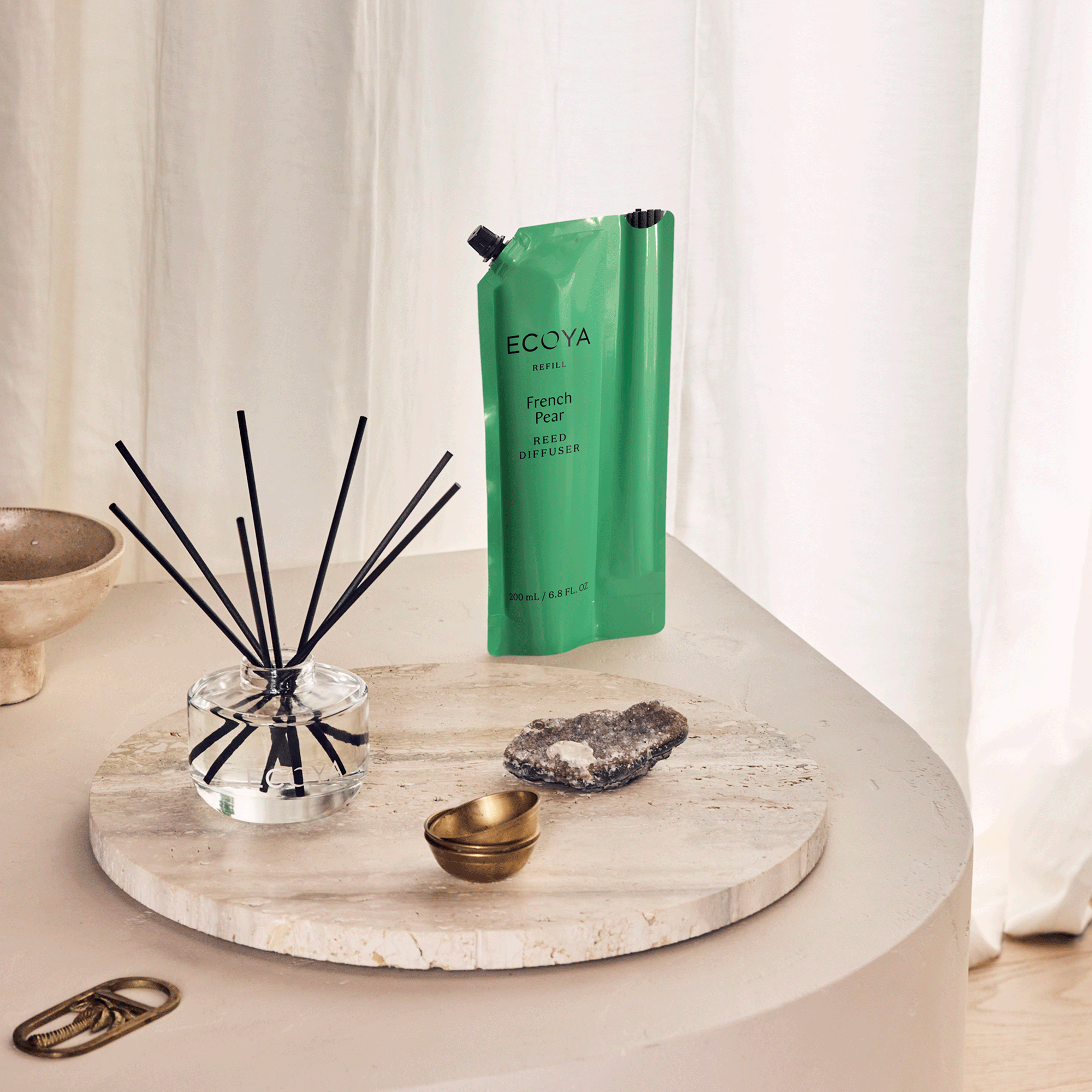 ECOYA Reed Diffuser Refill French Pear 200ml NZ | Adore Beauty