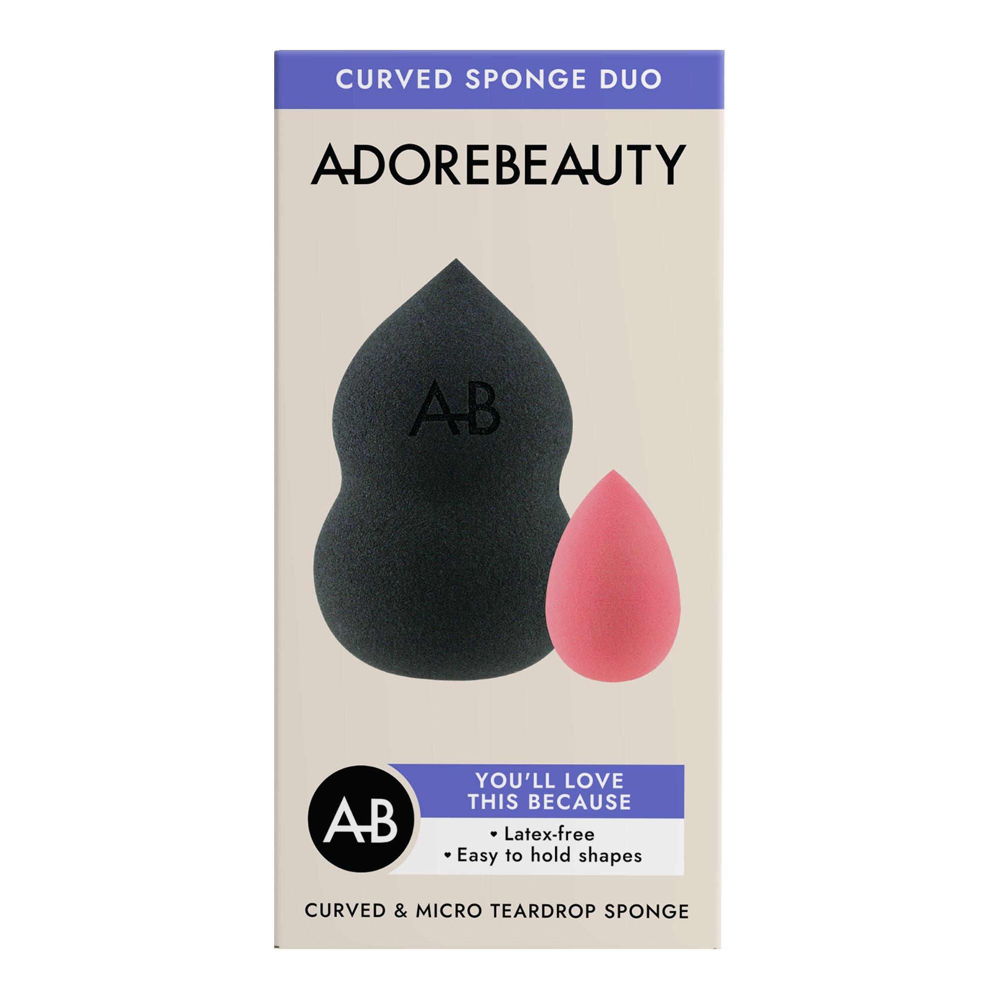 Adore Beauty Curved Sponge Duo NZ | Adore Beauty
