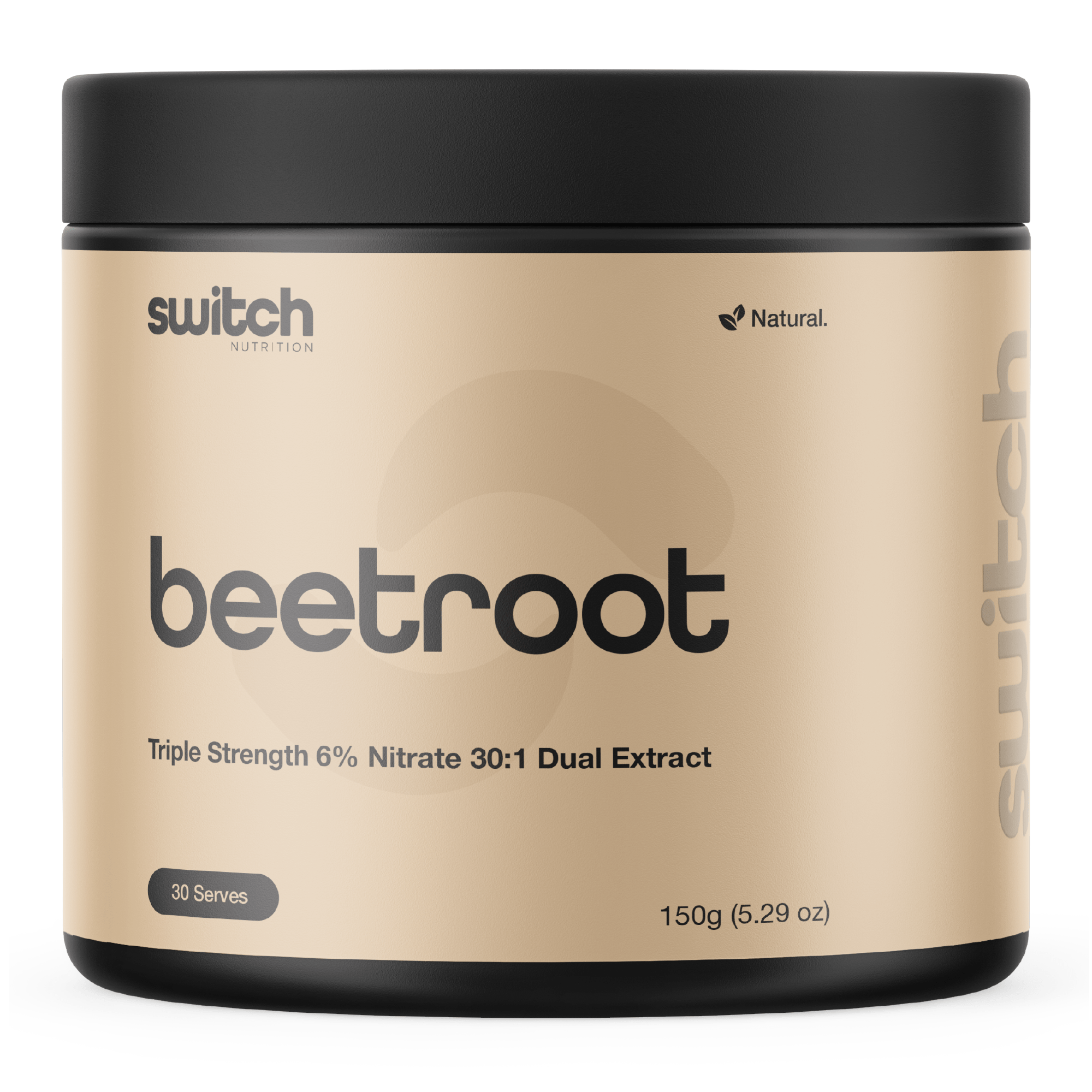 Switch Nutrition Beetroot Powder Triple Strength 6% Nitrate (30 Serves ...