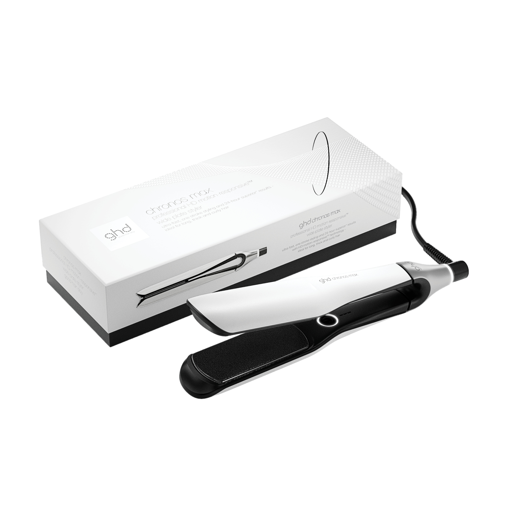 ghd chronos max wide plate hair straightener in white NZ | Adore Beauty