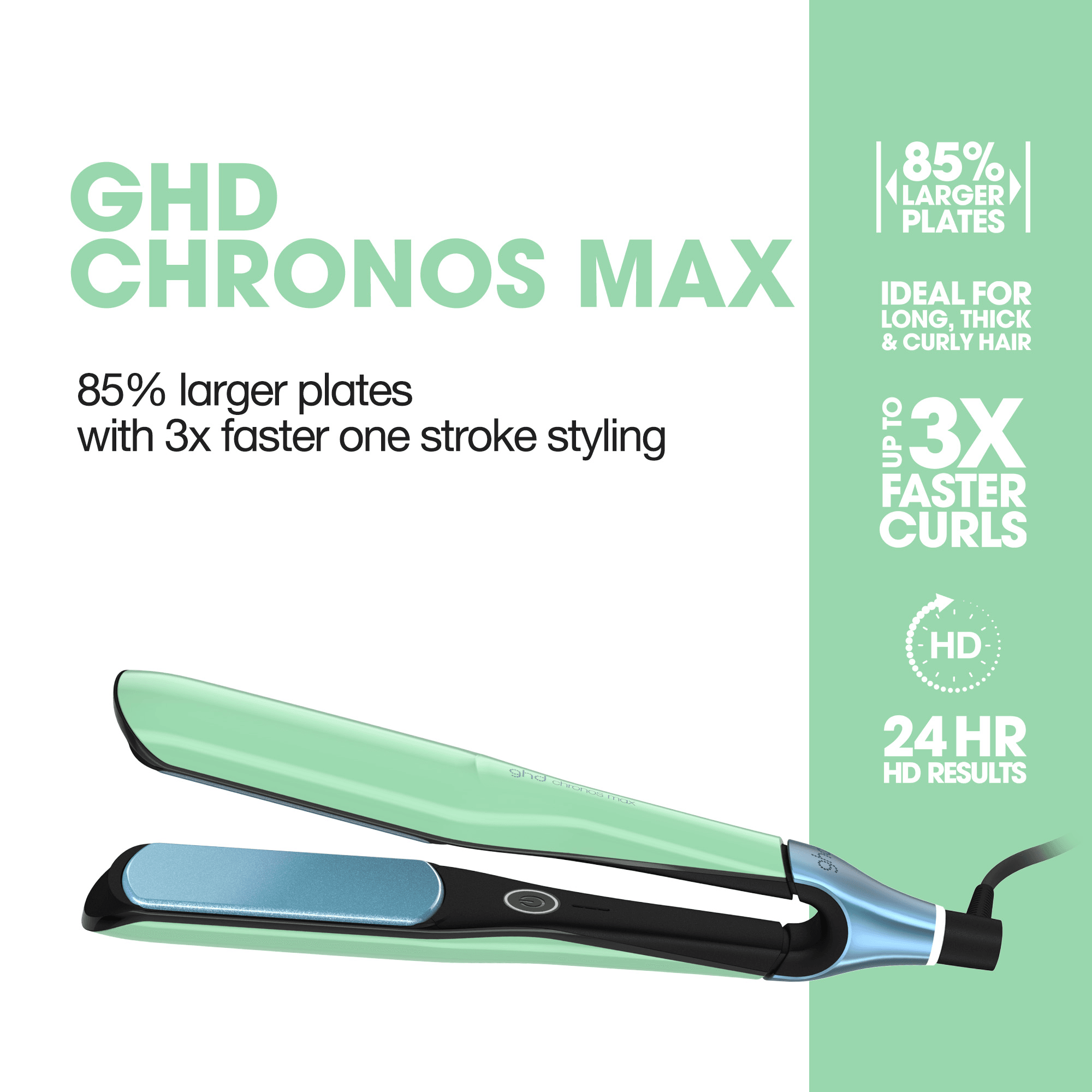GHD Chronos Max Wide Plate Hair Straightener in Jelly Mint NZ | Adore ...